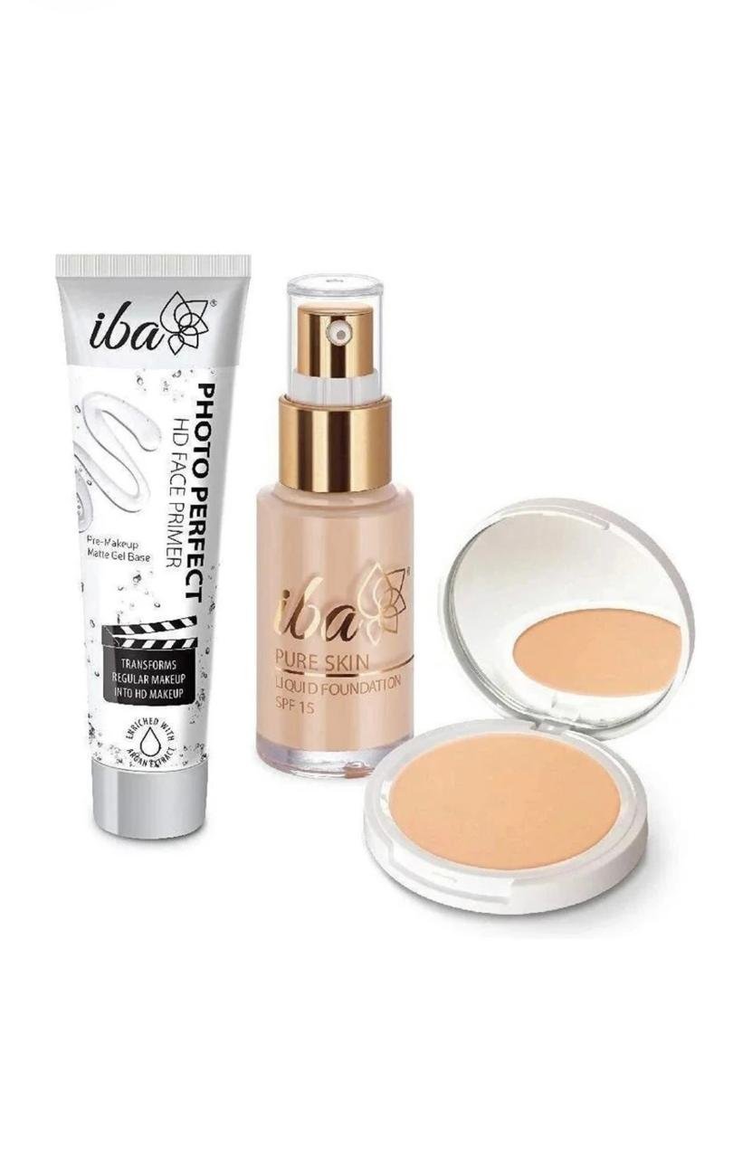 Iba Foundation + Compact + Primer Face Makeup Combo (Ivory Fair ...